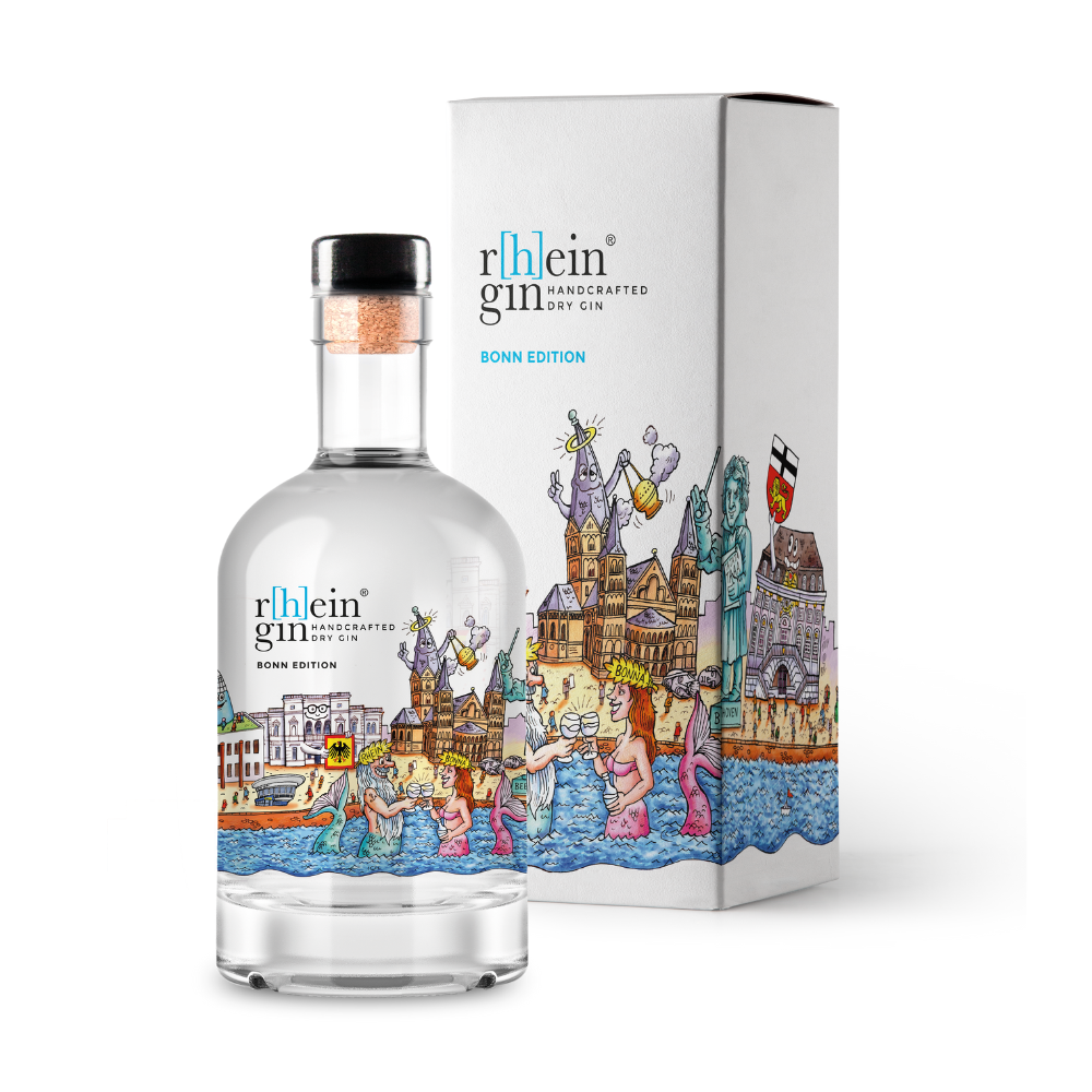 r[h]eingin Bonn Kunstedition, Gin | Geschenkverpackung |Bonner Skyline
